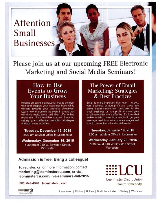 12/15 & 16, 1/19 & 20 LCU - Small Business Seminars » North Central ...