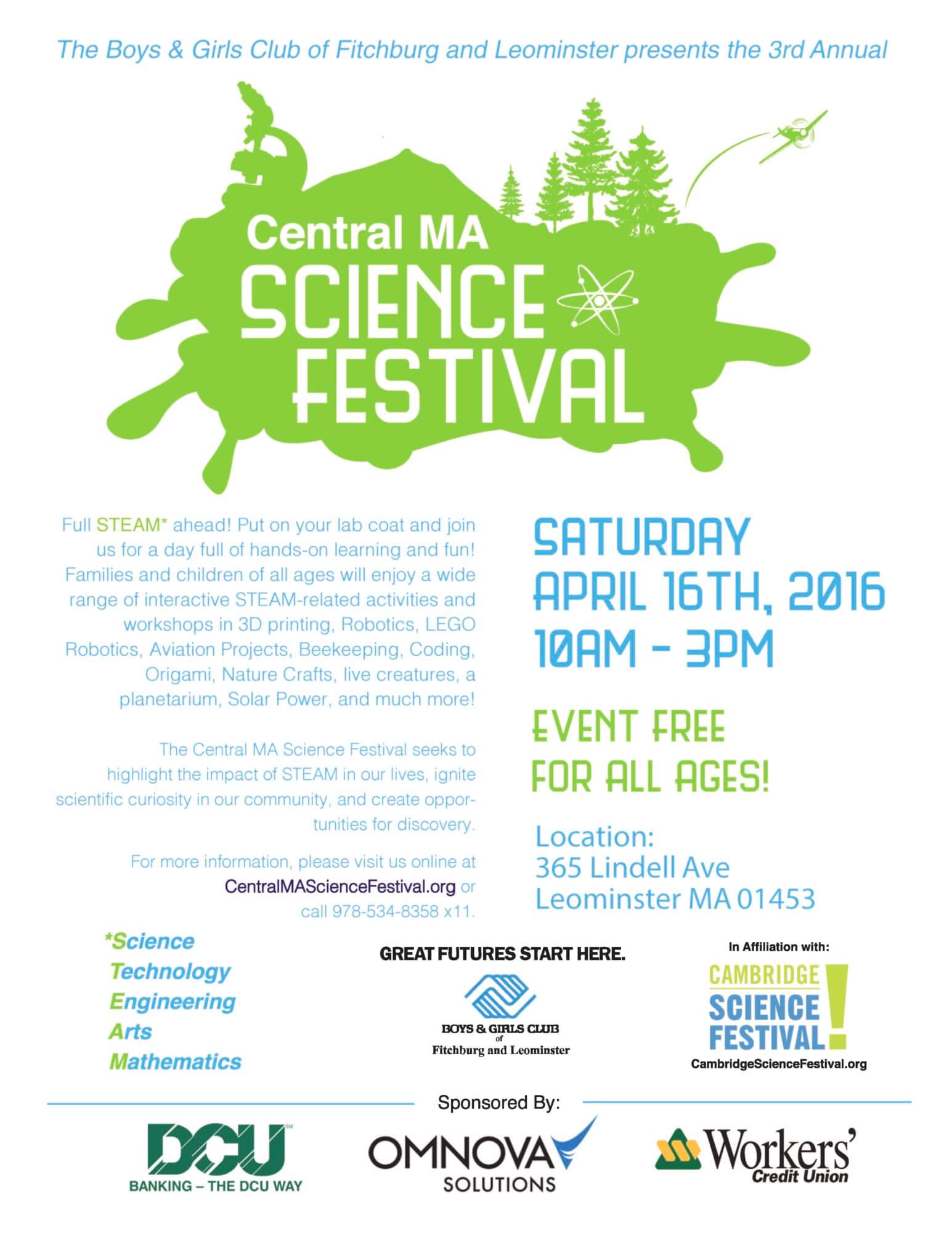 4/16 - Central MA Science Festival » North Central Massachusetts ...