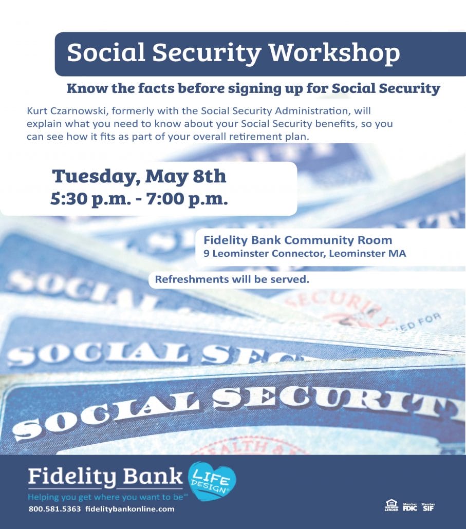 Social Security Workshop - Fidelity Bank - North Central Massachusetts ...