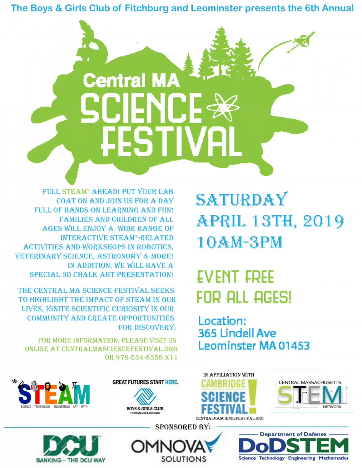 6th annual Science Festival hosted by Boys & Girls Club of Fitchburg ...