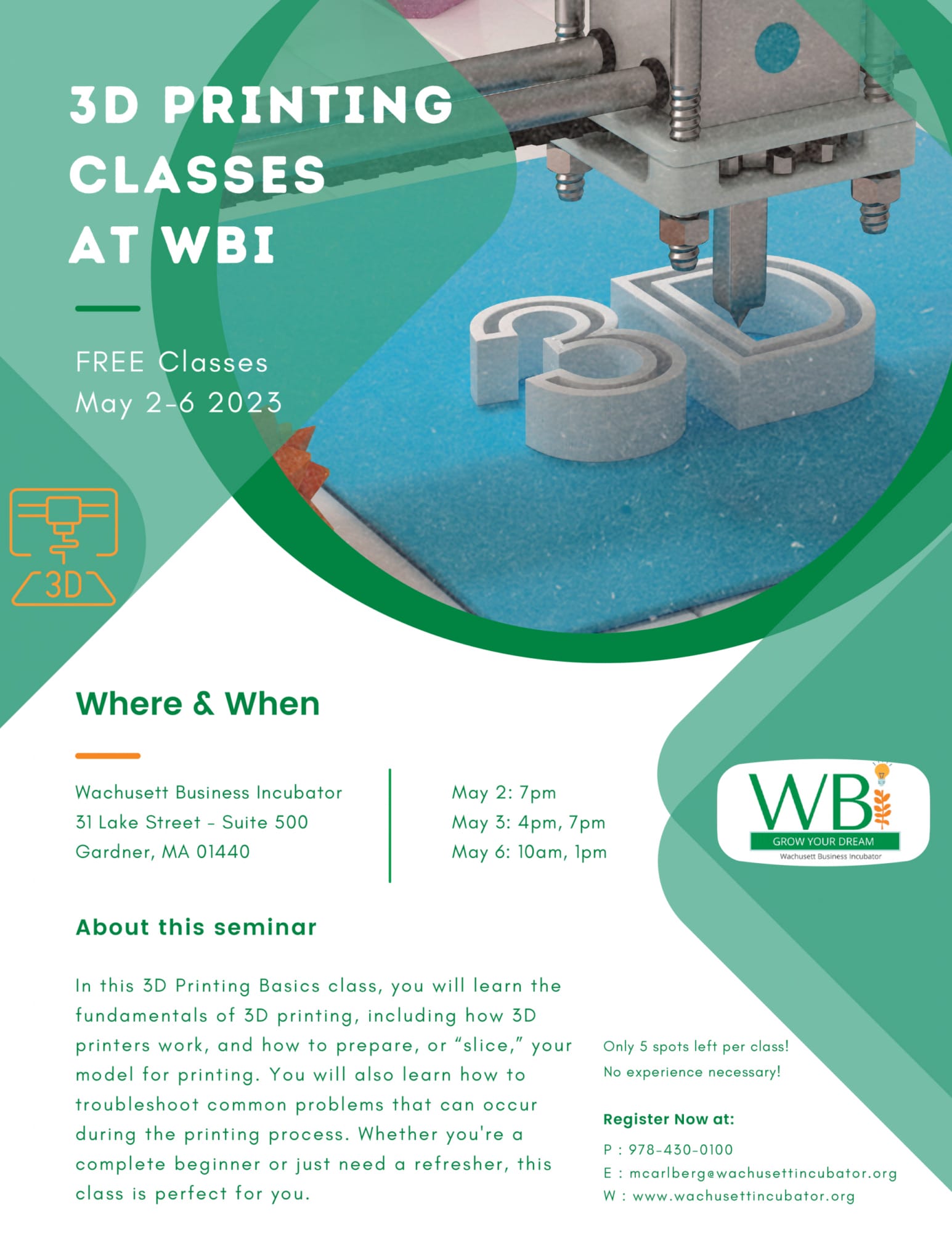 3D Printing Basics Class » North Central Massachusetts Chamber of Commerce