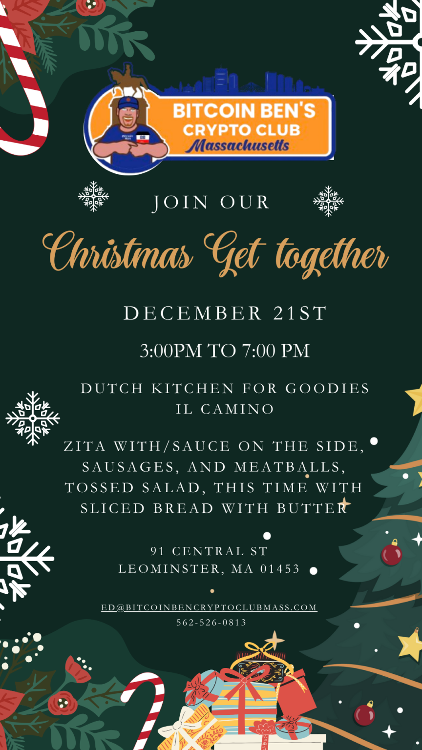 Bitcoin Ben’s Crypto Club Massachusetts Christmas Get Together » North ...